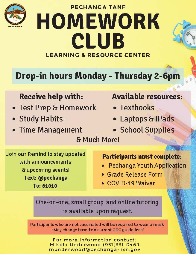 Pechanga TANF - Activities/Flyers