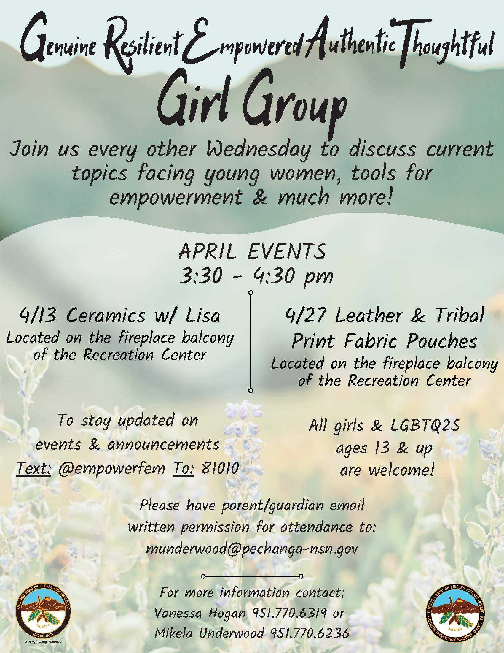 Pechanga TANF - Activities/Flyers